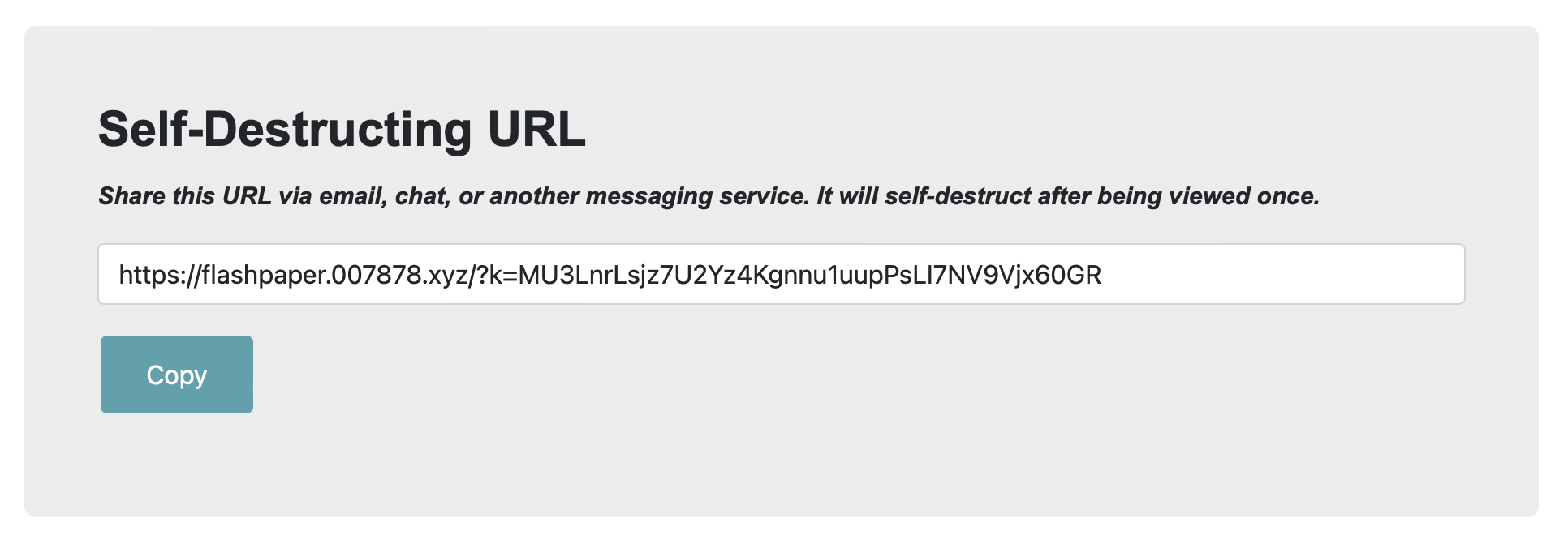 FlashPaper: Self-Destructing Notes - Self Hosted Guru